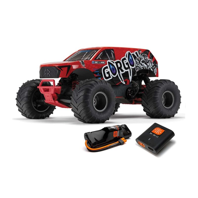 Arrma Gorgon 2wd MT 10 Scale RTR Smart 8.4v Battery USB Charger Red ...